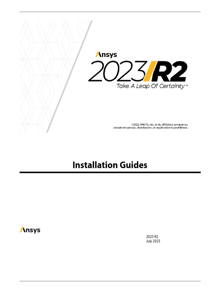 ANSYS Inc. Installation Guides | PDF | Installation (Computer Programs) | Trademark