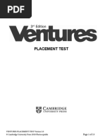 Ventures Level 4 Tests and Answer Key | PDF | Adolescence