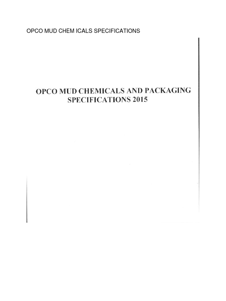 4 Opco Mud Chem Icals Specifications | PDF