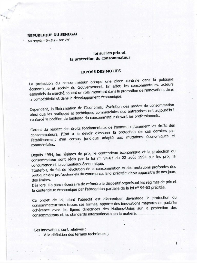 LOI 2021-25 Du 21 Avril 2021 Sur Les Prix Et La Protection Du ...