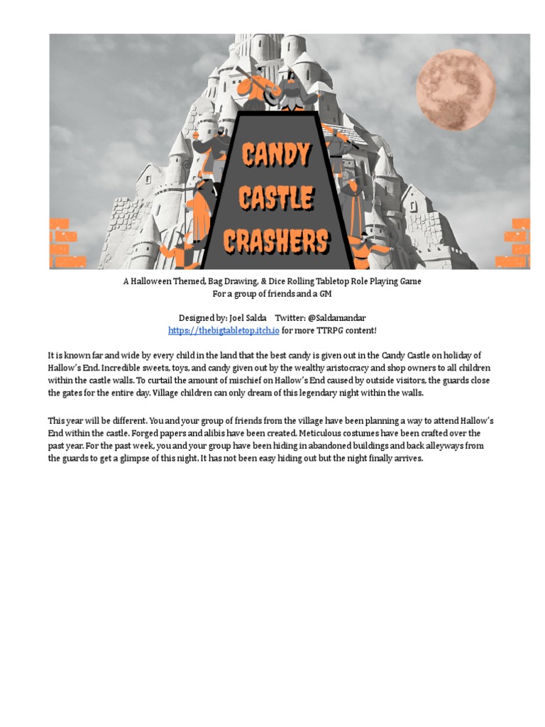 Halloween Castle Adventure RPG | PDF | Candy