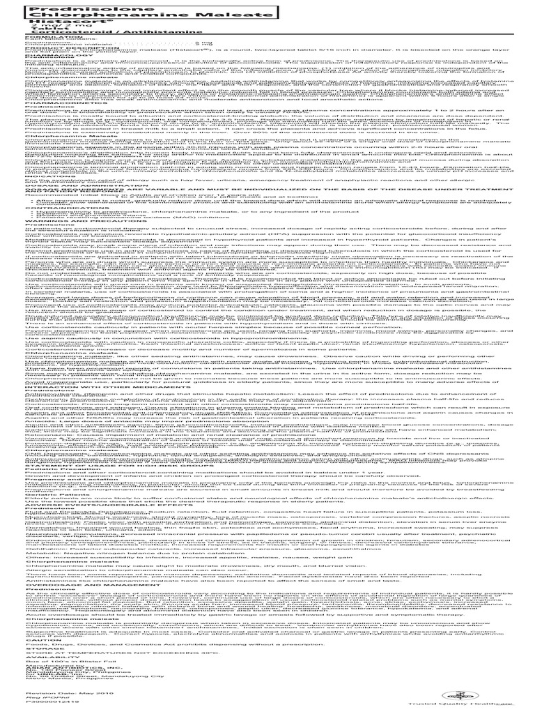 Histacort Tablet | PDF