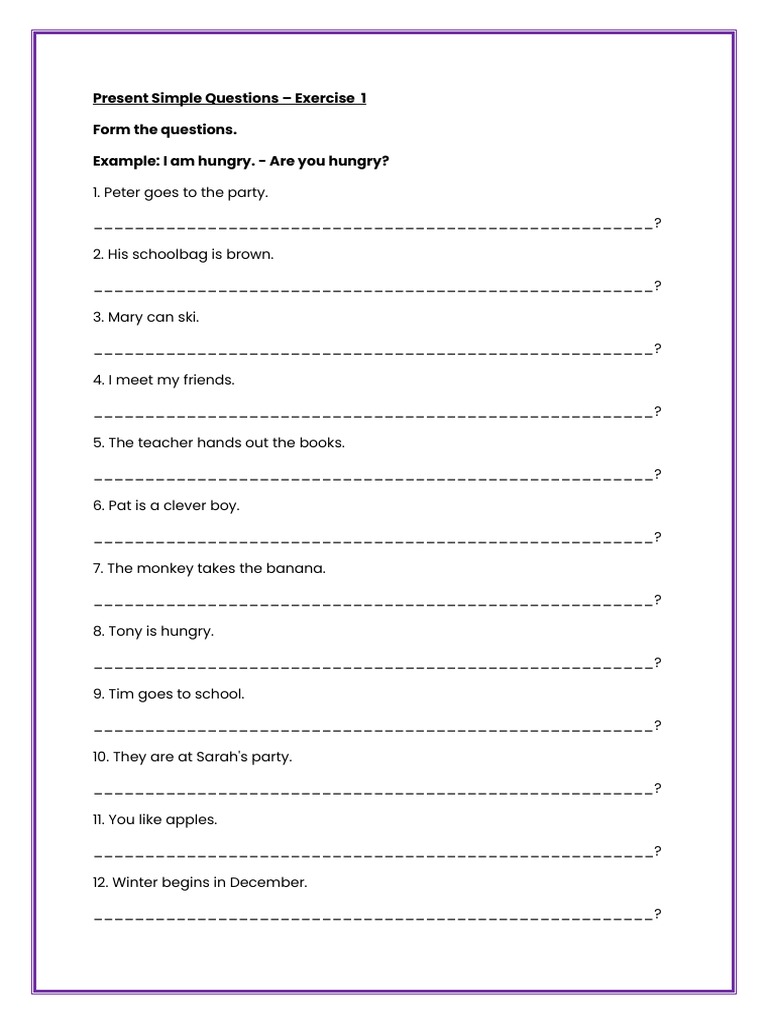 Beginner-Present Simple Questions | PDF Beginner-Present Simple Questions | PDF