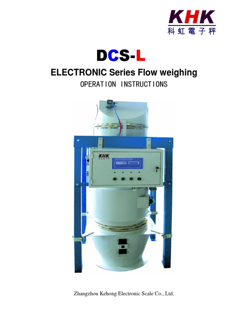 DCS-L Series Flow Weighing Manual | PDF | Technology & Engineering