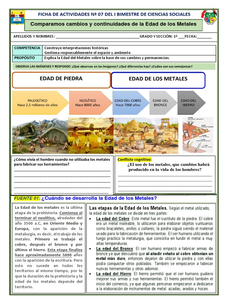 Sesion 7 1º Ccss Edad De Los Metales Pdf
