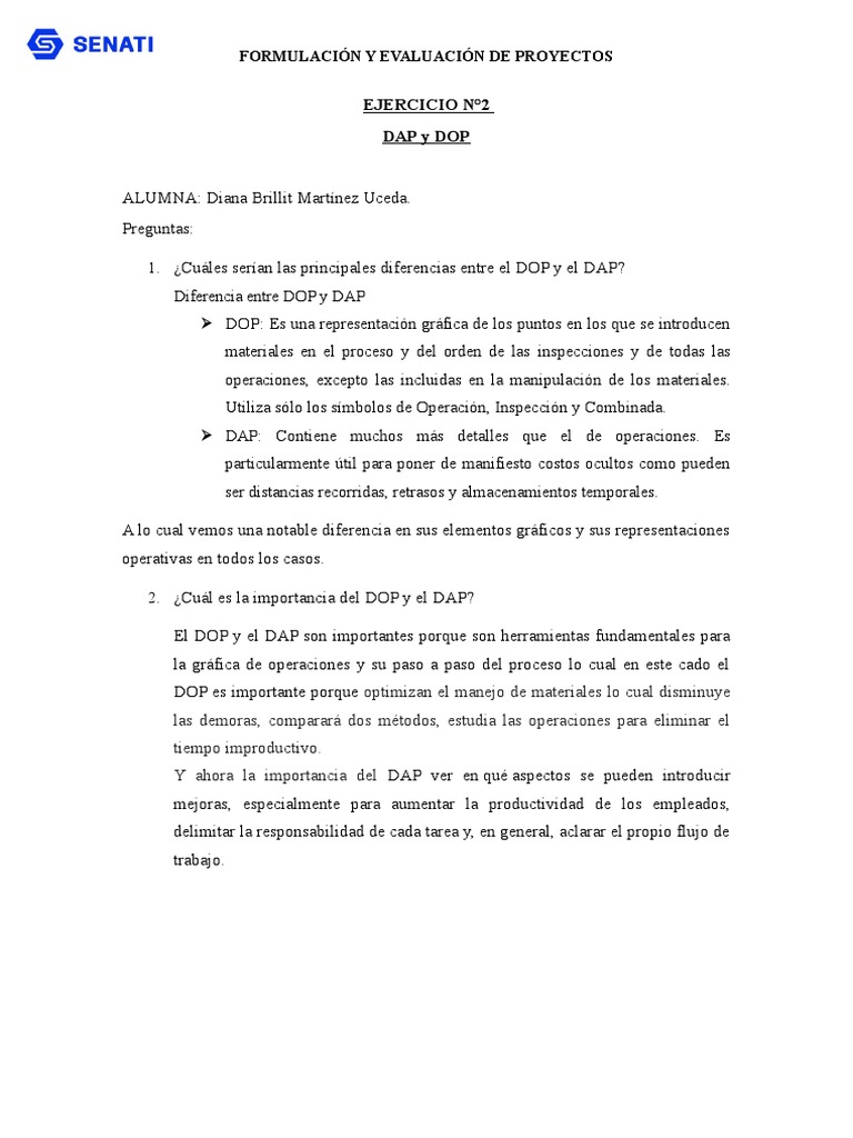 Ejercicio 2 Dap y Dop | PDF