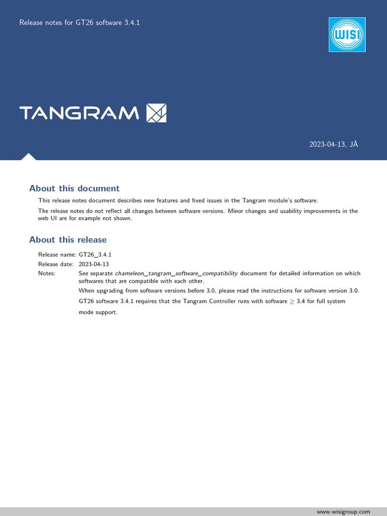 GT26 Software 3.4.1 Release Notes | PDF | Computer Architecture | Computing