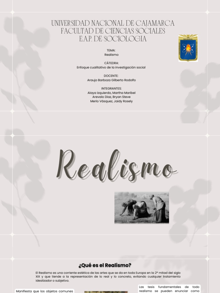 REALISMO | PDF | Realismo filosófico | Conocimiento