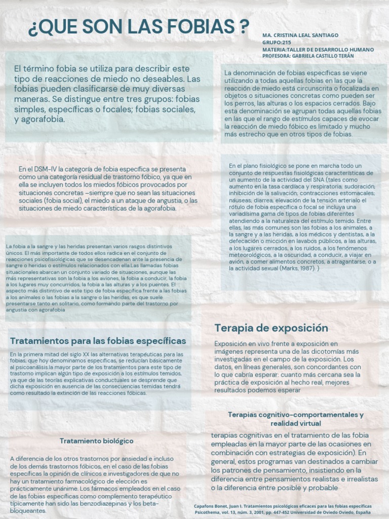 ¿Que Son Las Fobias | PDF | Fobia | Trastorno de pánico