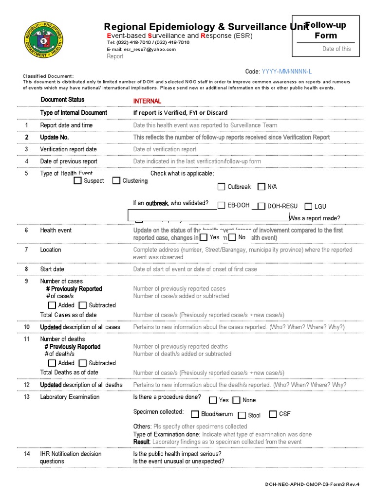 ESR Follow-Up Form | PDF