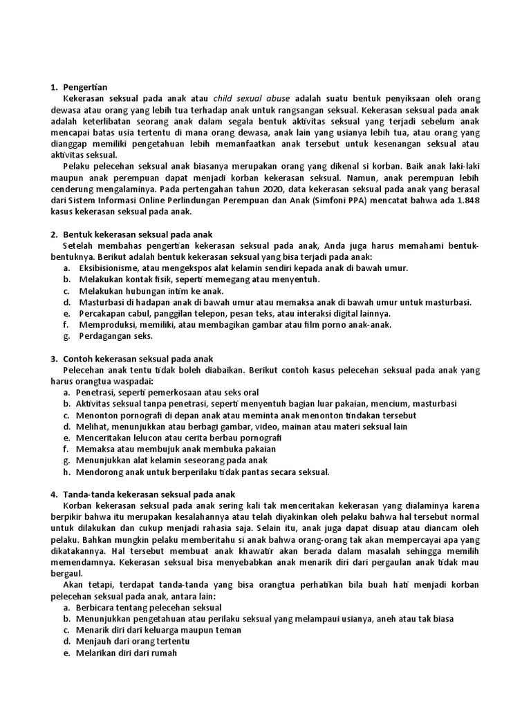 Kekerasan Seksual Pada Anak PAUD | PDF
