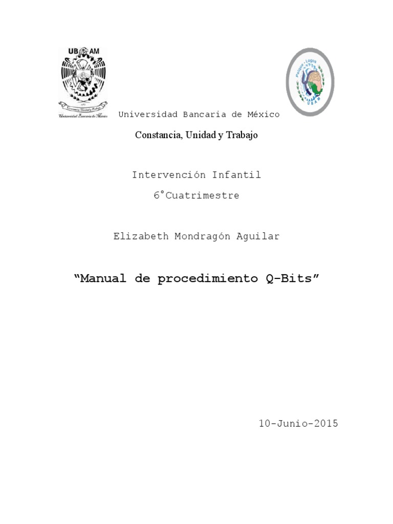 Manual de Procedimiento Q-Bits | PDF | Sustracción | Números