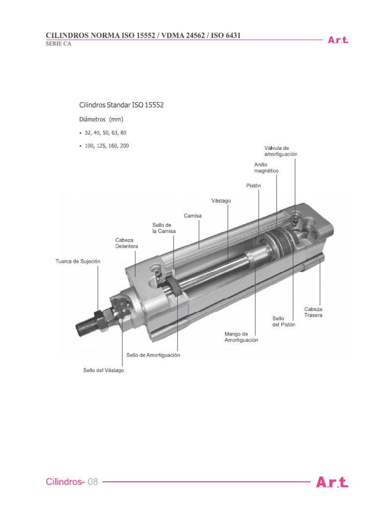 Ficha Tecnica Cilindro Neumatico | PDF