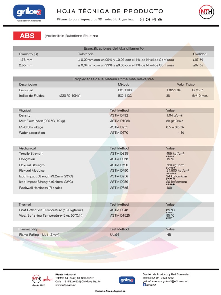 Abs Hoja Tecnica | PDF
