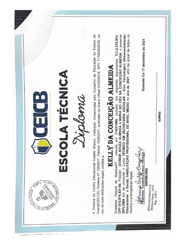 Diploma Secretariado Escolar | PDF