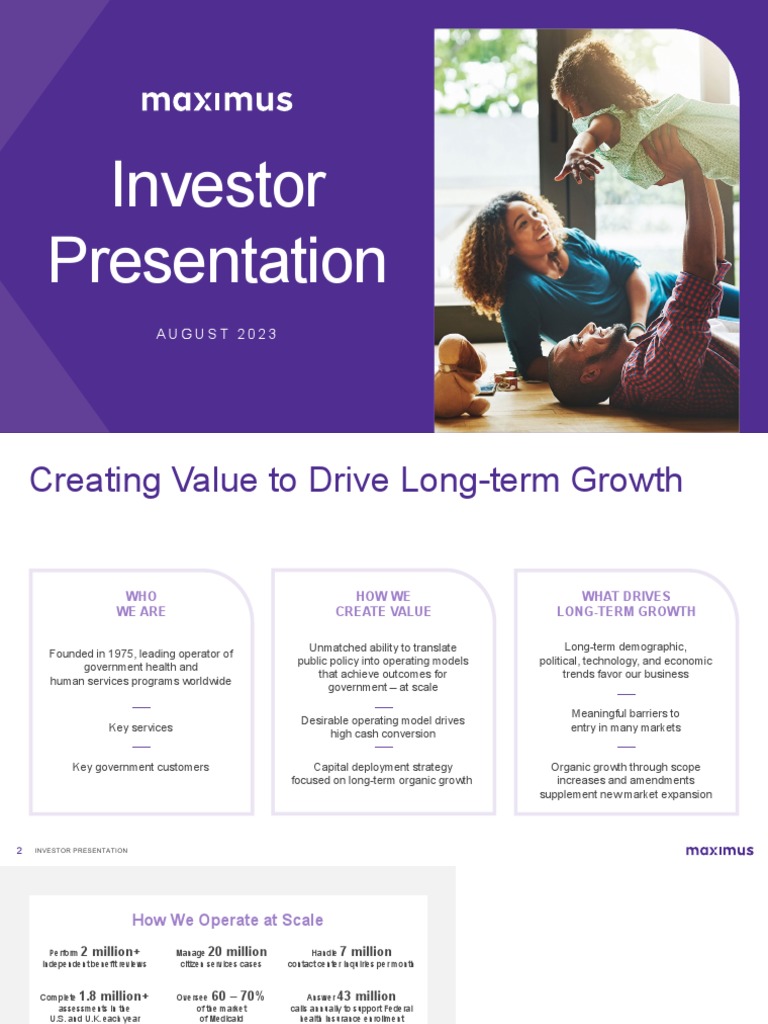 FY23 Maximus Investor Presentation - Aug | PDF | Investing | Automation