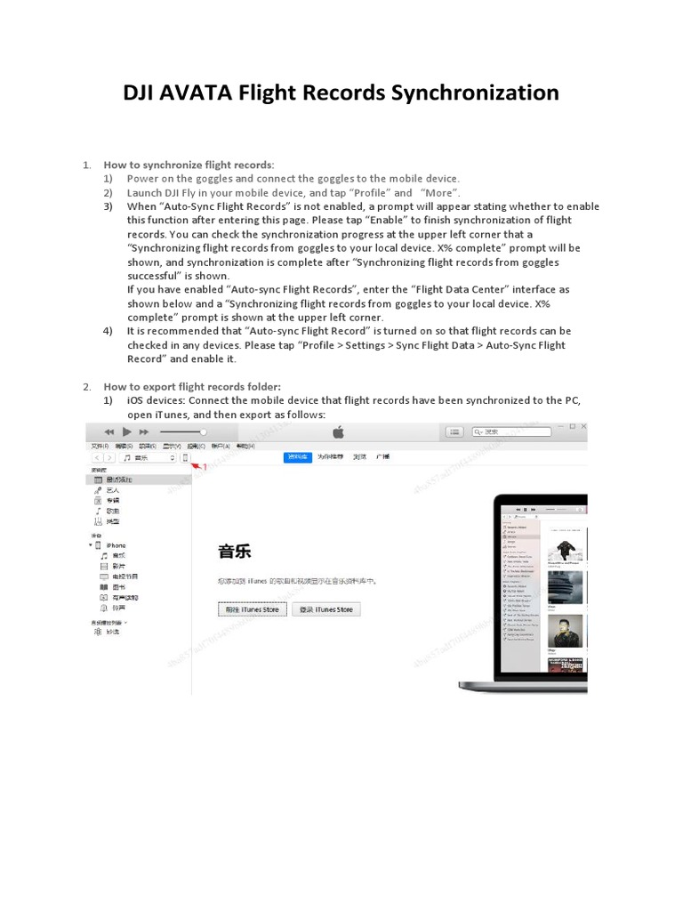 DJI Avata Flight Records Sync Guide | PDF | Computer File | Computer ...