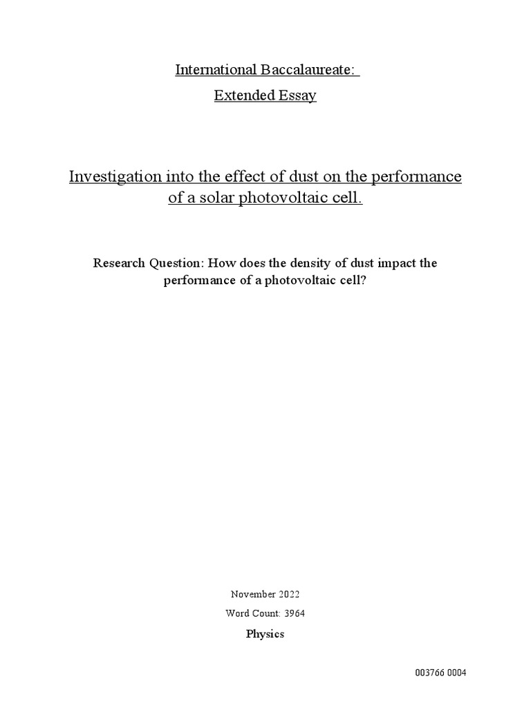 Luke Carroll ExtendedEssay - Physics | PDF | Doping (Semiconductor ...
