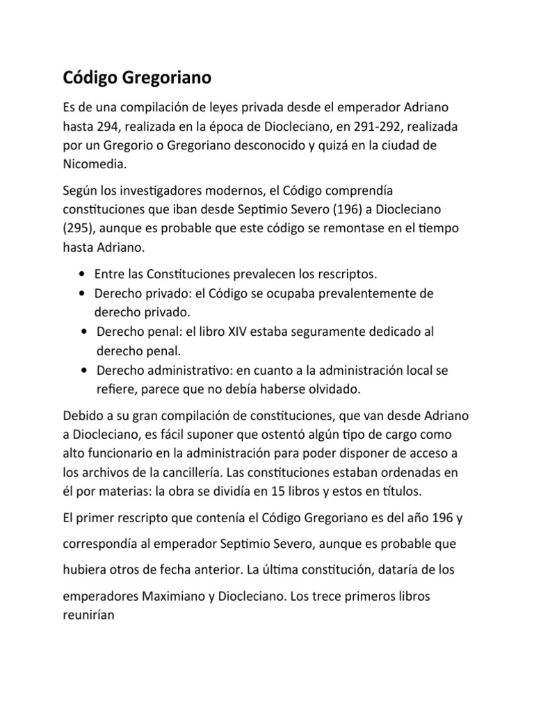Código Gregoriano | PDF