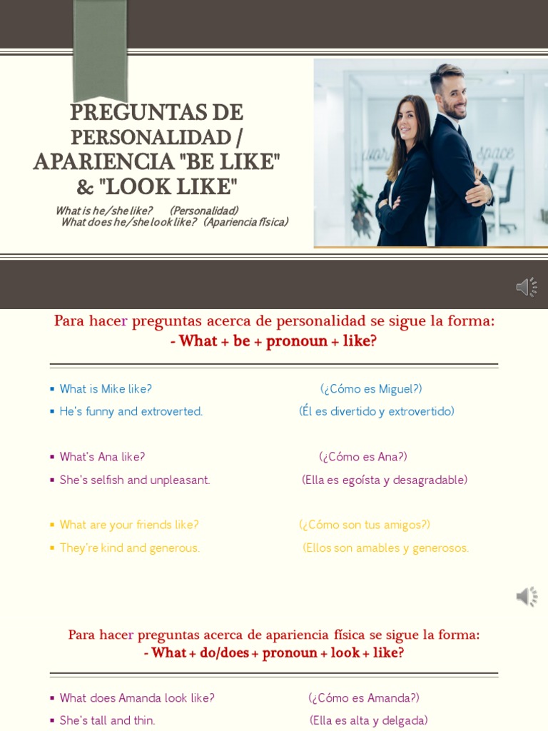 Descripcion de Personalidad y Apariencia Fisica | PDF