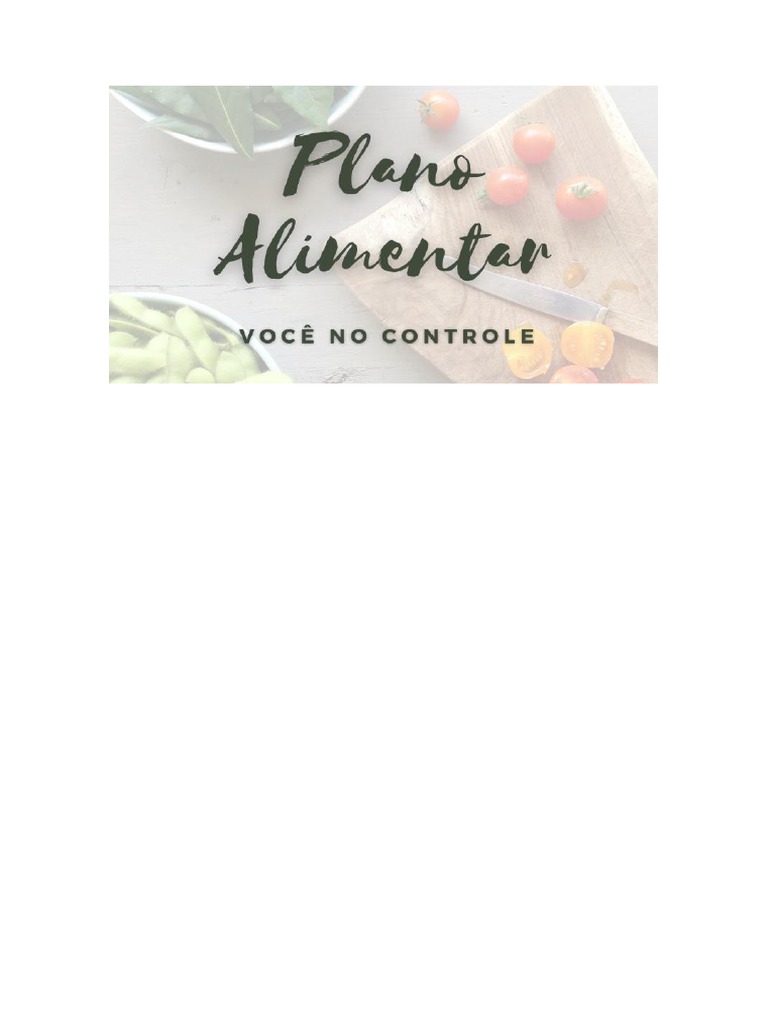 Plano Alimentar - Atualizado | PDF