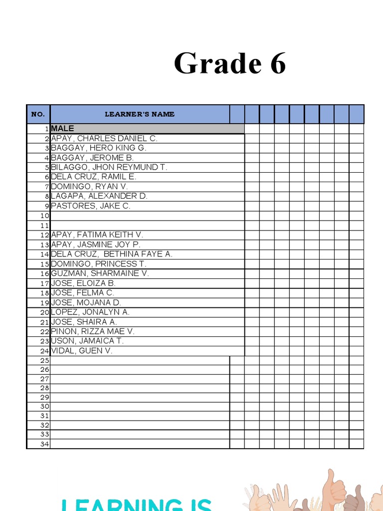 Personalized Class Record Template | PDF | Sports & Recreation
