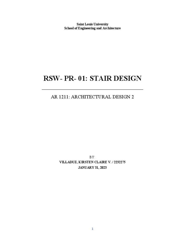 Villaduz Kirsten Claire v. RSW PR 01 Stair Design | PDF