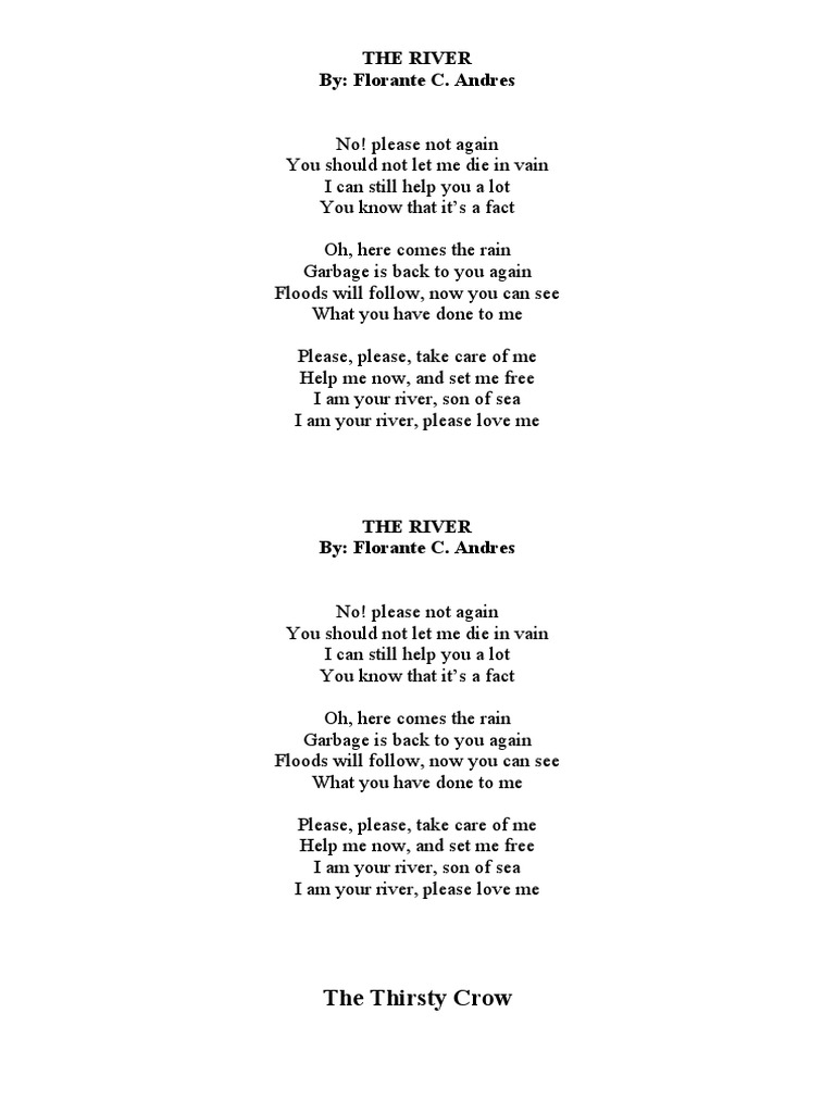 The River | PDF | Poetry