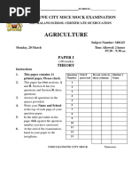 MSCE Agriculture Paper 1 Exam 2021 | PDF | Soil | Plant Nutrition