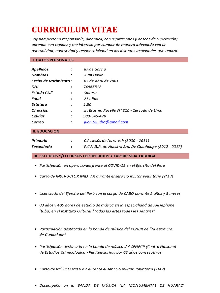 CV de Juan David Rivas García | PDF