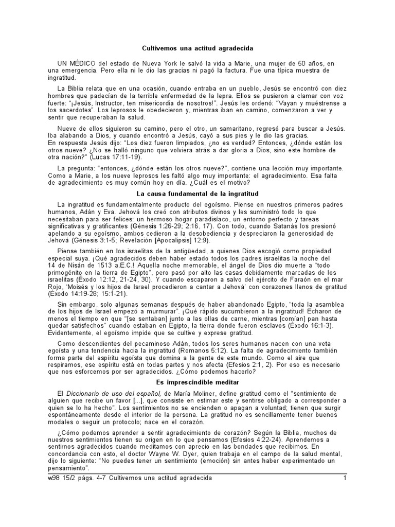 Watchtower Library - Edición en Español - w98 15 - 2 Págs. 4-7 ...