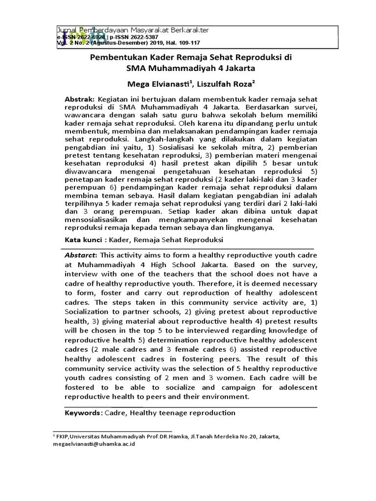 Pembentukan Kader Remaja Sehat-12082020 | PDF