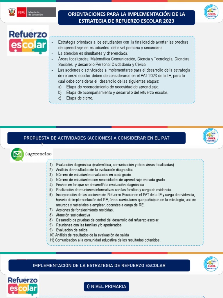 Estrategia Refuerzo Escolar 2023 | PDF | Crecimiento personal y profesional