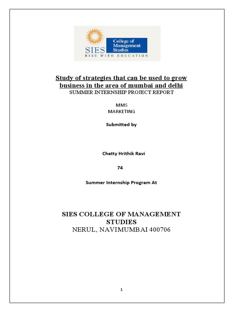 SIP PROJECT (Hrithik - Chetty) | PDF