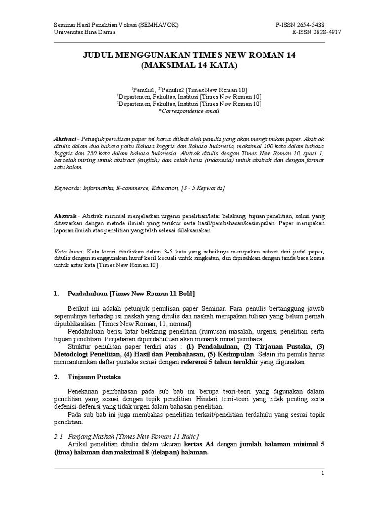 Template - Prosiding Semhavok 2021 New | PDF | Komputer