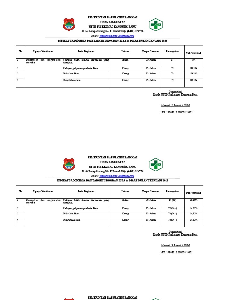 Indikator Kinerja Ispa Dan Diare | PDF