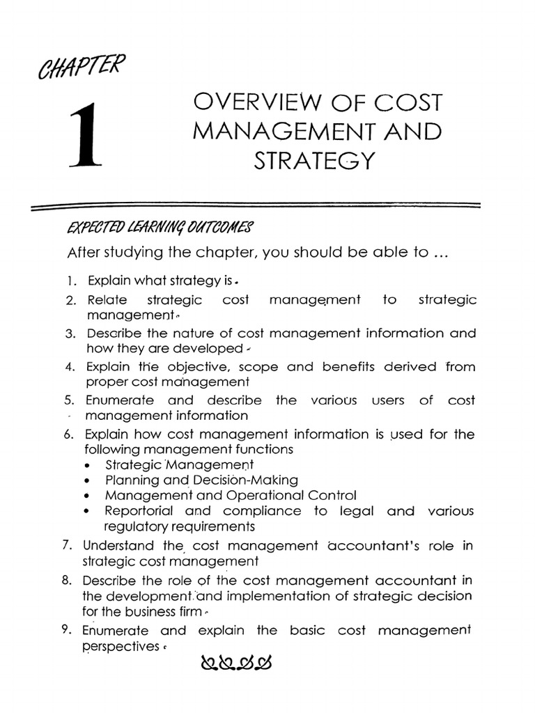 Strategic Cost Management Chapter 1 | PDF
