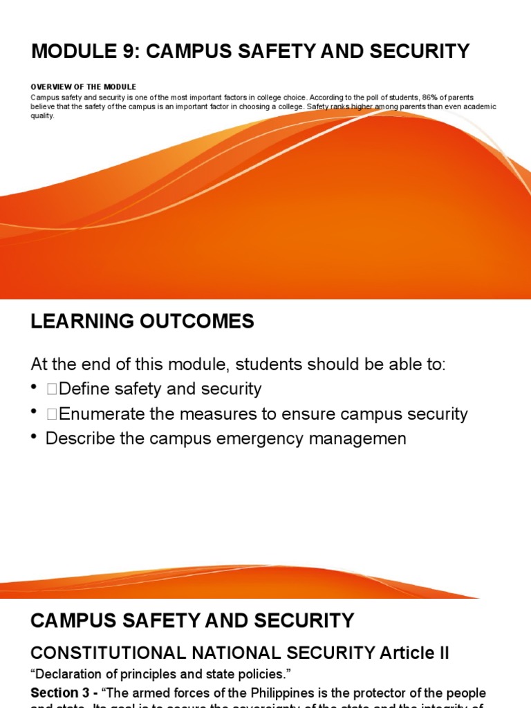 PREFINAL Campus Safety and Security | PDF