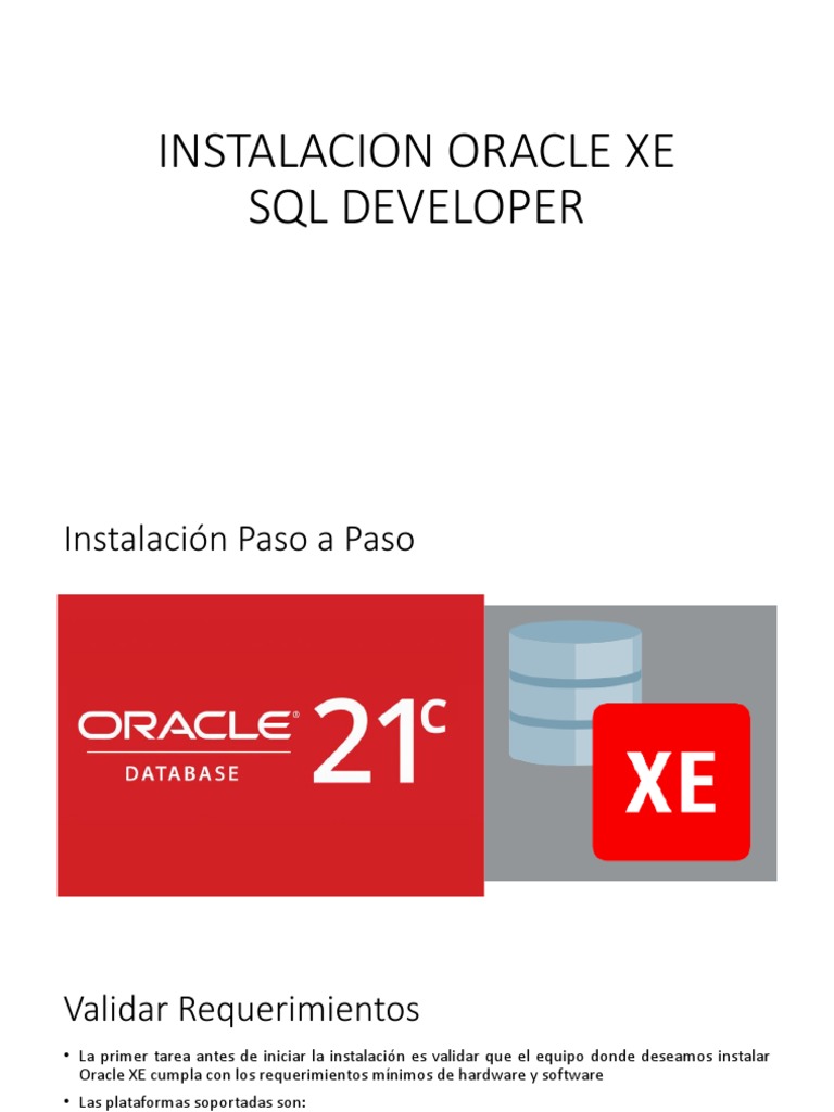 2 Oracle Xe Y Sql Dev Pdf Sql Oracle Corporation