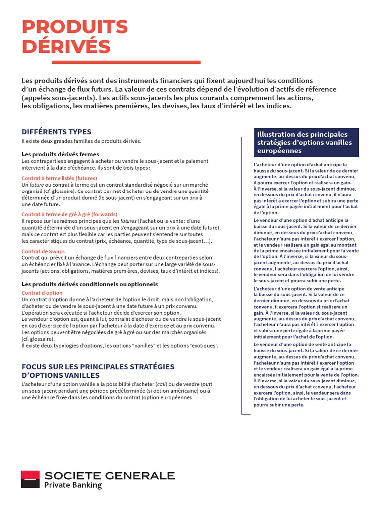 Types de produits dérivés financiers | PDF | Droit