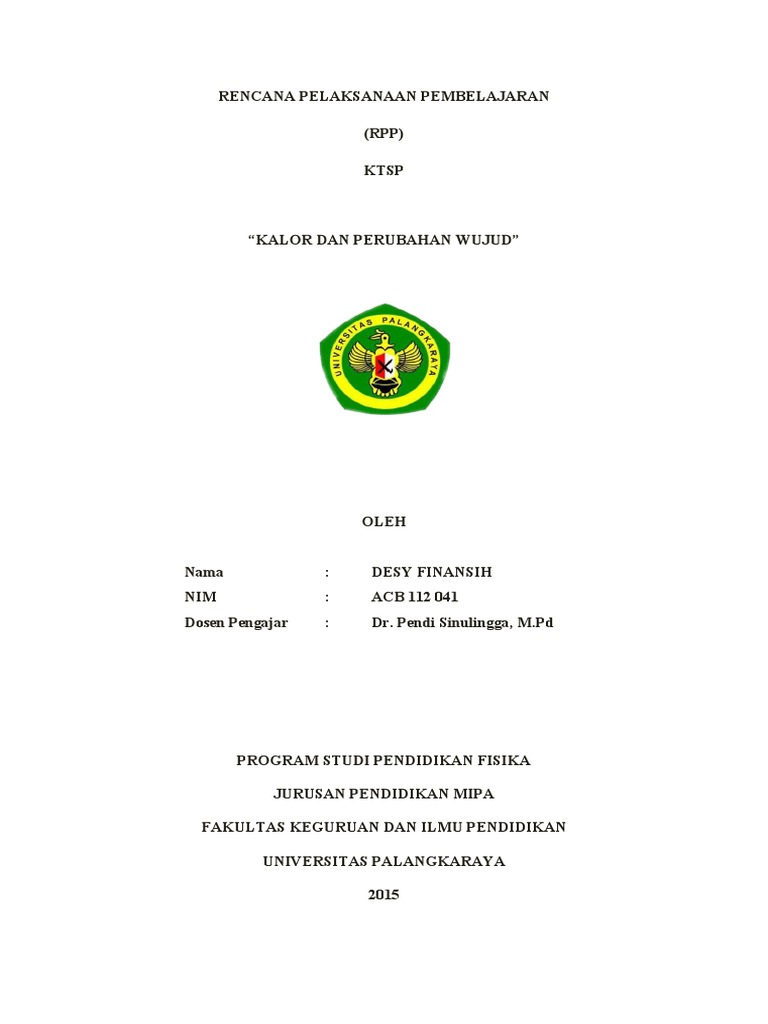 RPP KTSP | PDF | Karier & Perkembangan