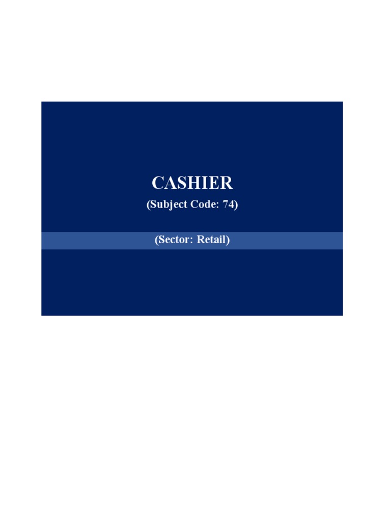 5 ICSE Cashier | PDF