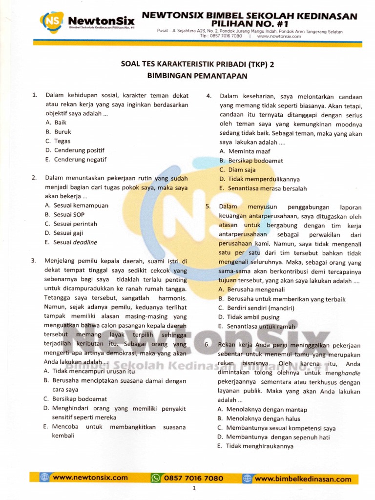 Soal TKP 2 Pemantapan | PDF