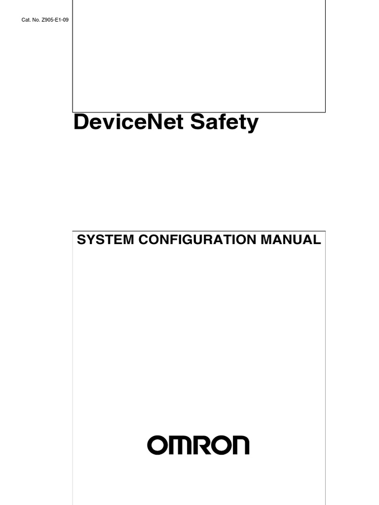 z905 Devicenet Safety Configuration System Manual en | PDF