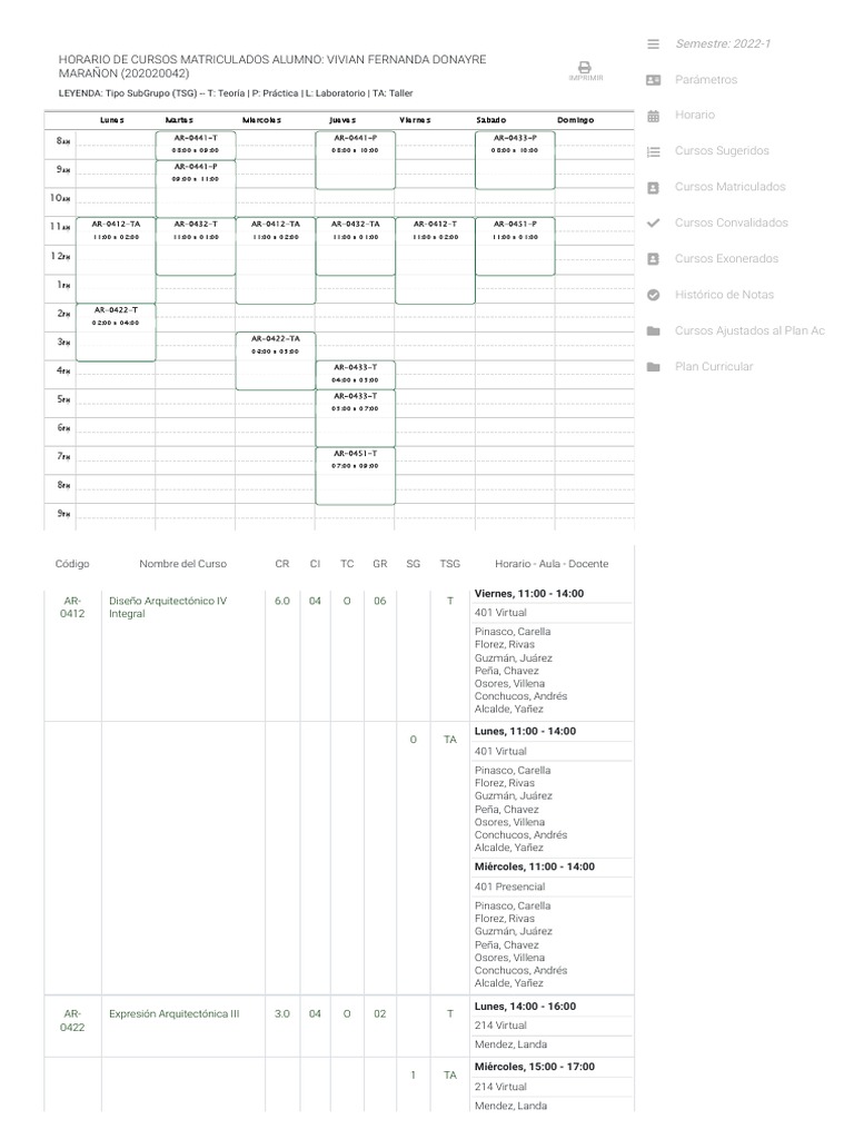 Intranet - Urp - PDF Horario | PDF