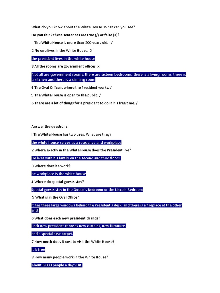 White House Facts and Visitor Info | PDF | Religion & Spirituality