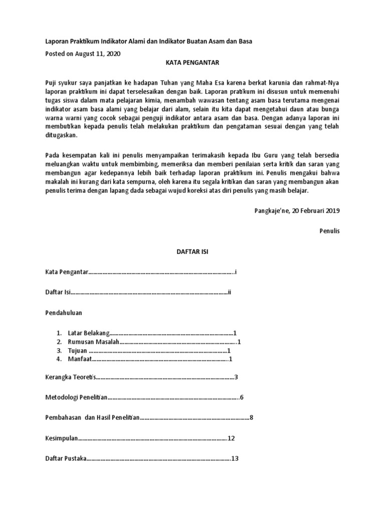 Indikator Alami dan Buatan Asam Basa | PDF | Sains & Matematika