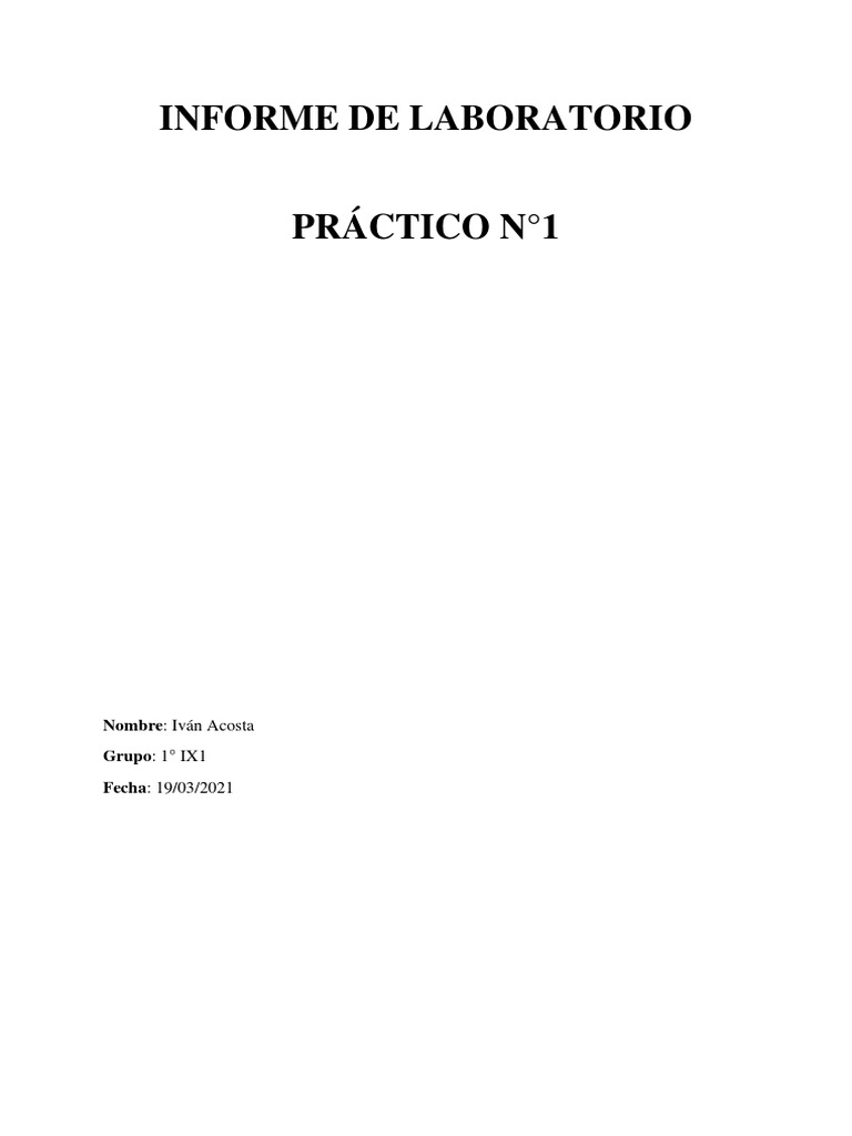 Informe practico N°1 | PDF