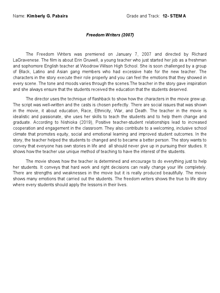 Freedom Writers | PDF