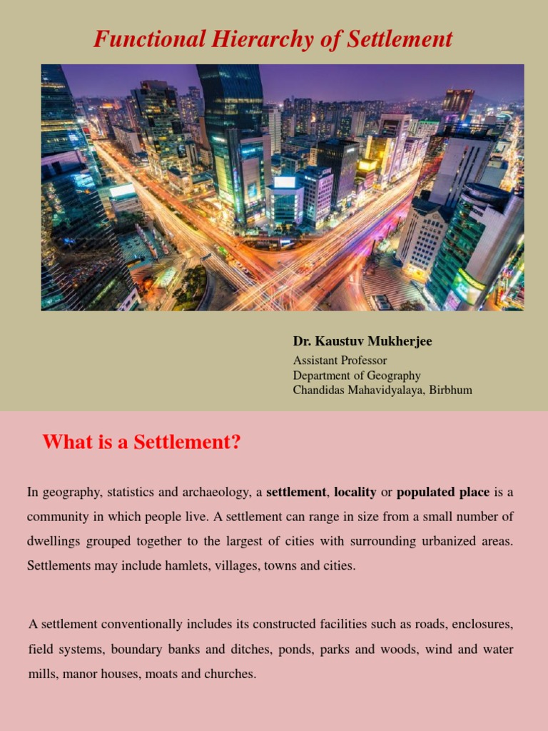 Functional Hierarchy of Settlement | PDF | City | Village
